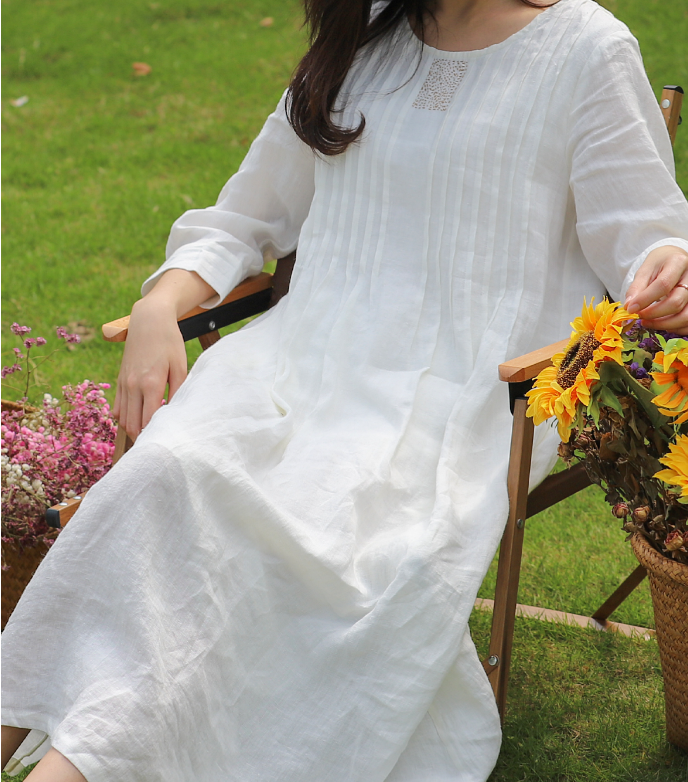 Loose Linen Dresses, Summer long Women Dresses ,Maxi Soft Linen Dress ...