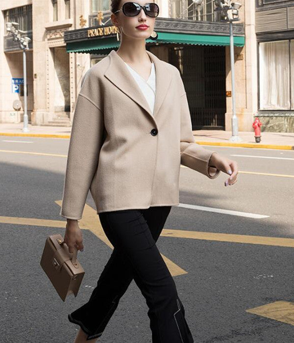 Handmade Short Wool Coat Warm Women Wool Coat Jackets/6633 ...