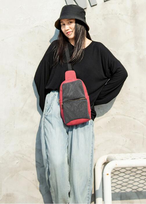 Small Cotton Simple Women Travel Bag Single Shoulder Bag – SimpleLinenLife