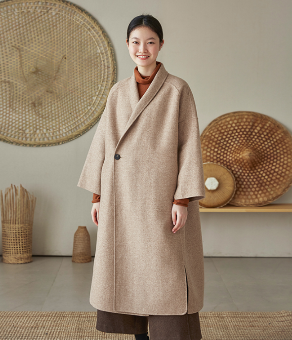 Slit Wool Coat Handmade Long Warm Long Women Wool Coat Jackets 2512 ...