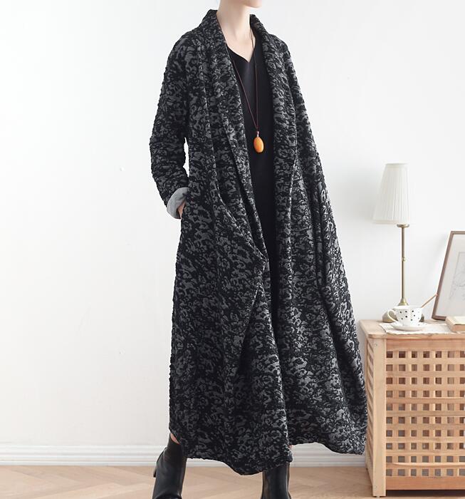 Long Casual Coat Loose Hooded Plus Size Coat Jacket – SimpleLinenLife
