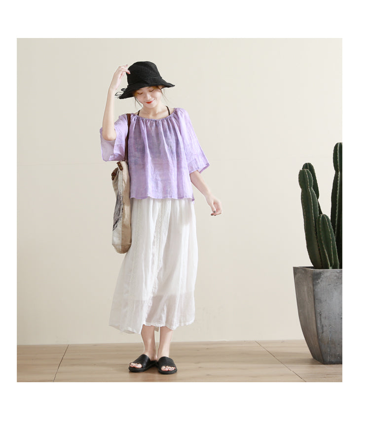 Women's Skirts Summer Linen Skirt GU98405 – SimpleLinenLife